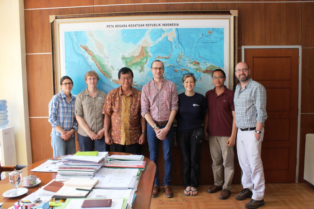 the team meets with the Head of Kebun Raya Bogor l r Hannah Atkins ...